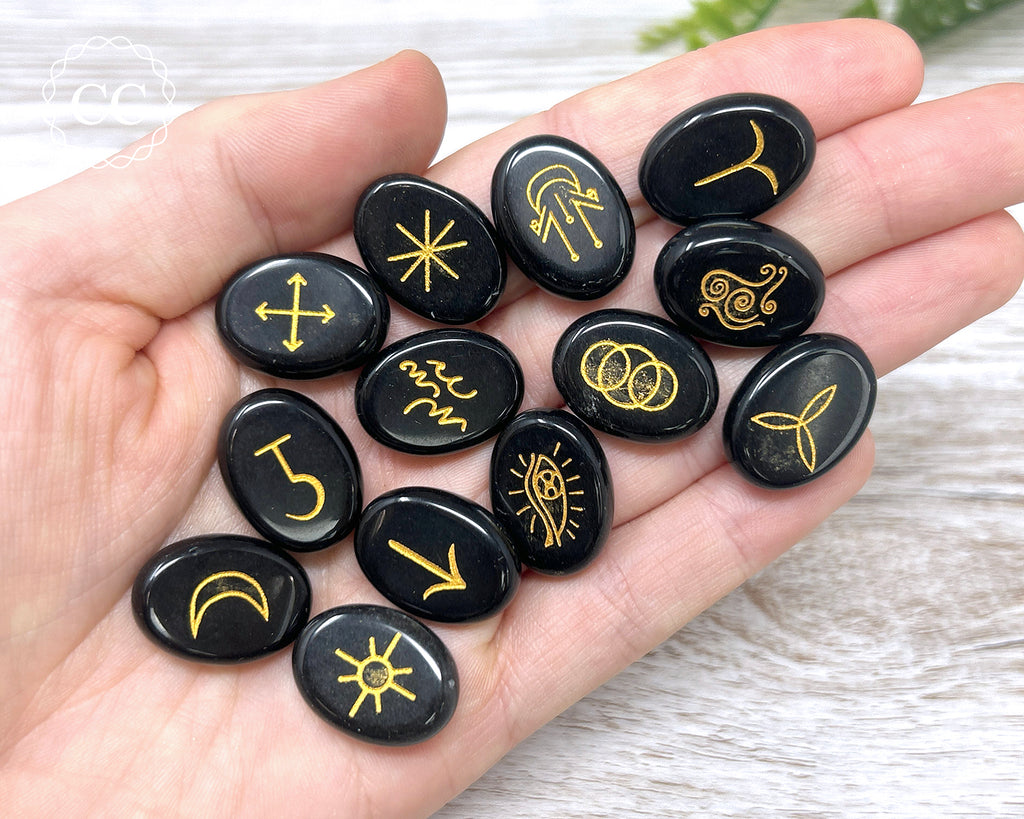 Black Obsidian Rune Set – The Citrine Circle