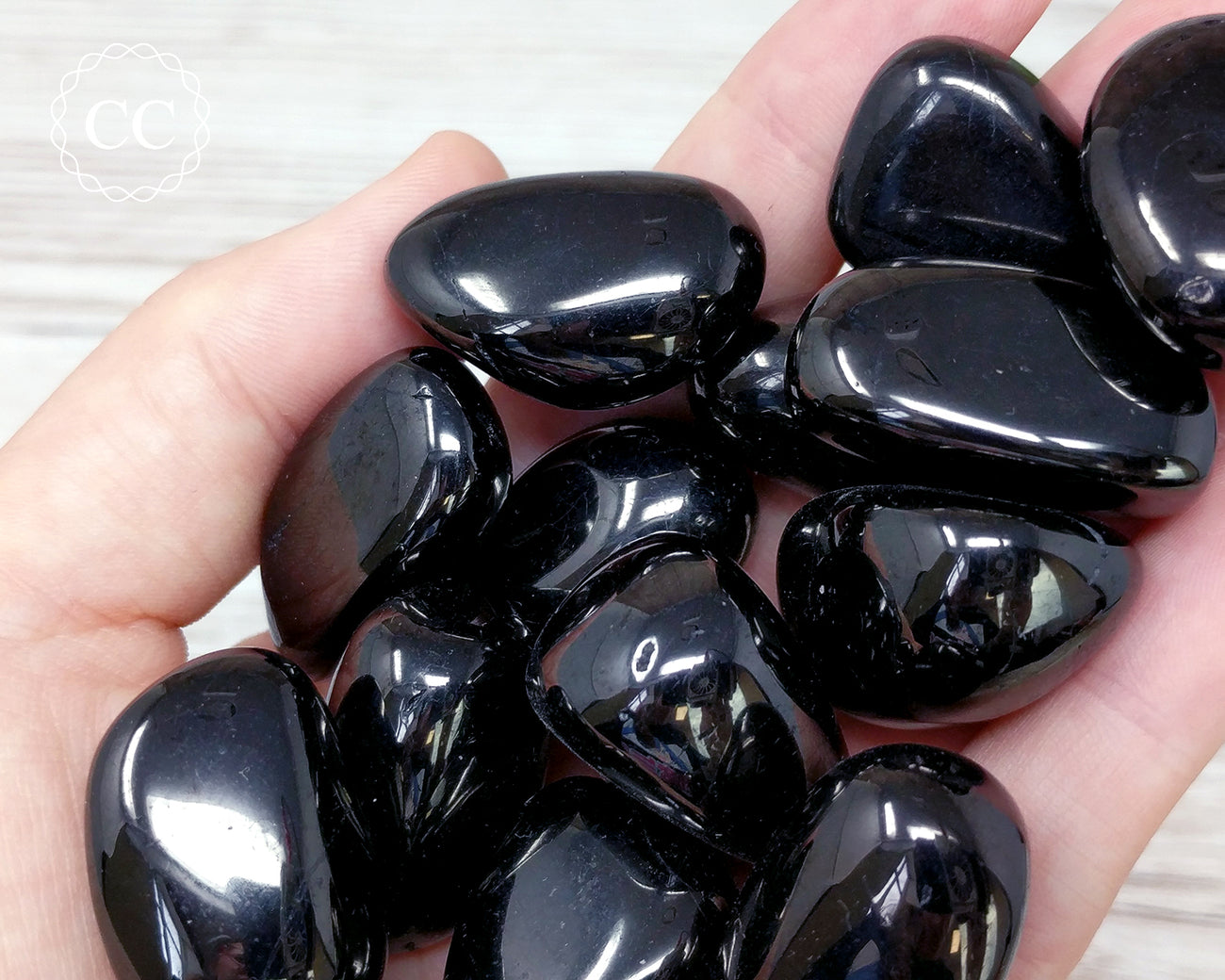Jet Tumbled Crystal – The Citrine Circle