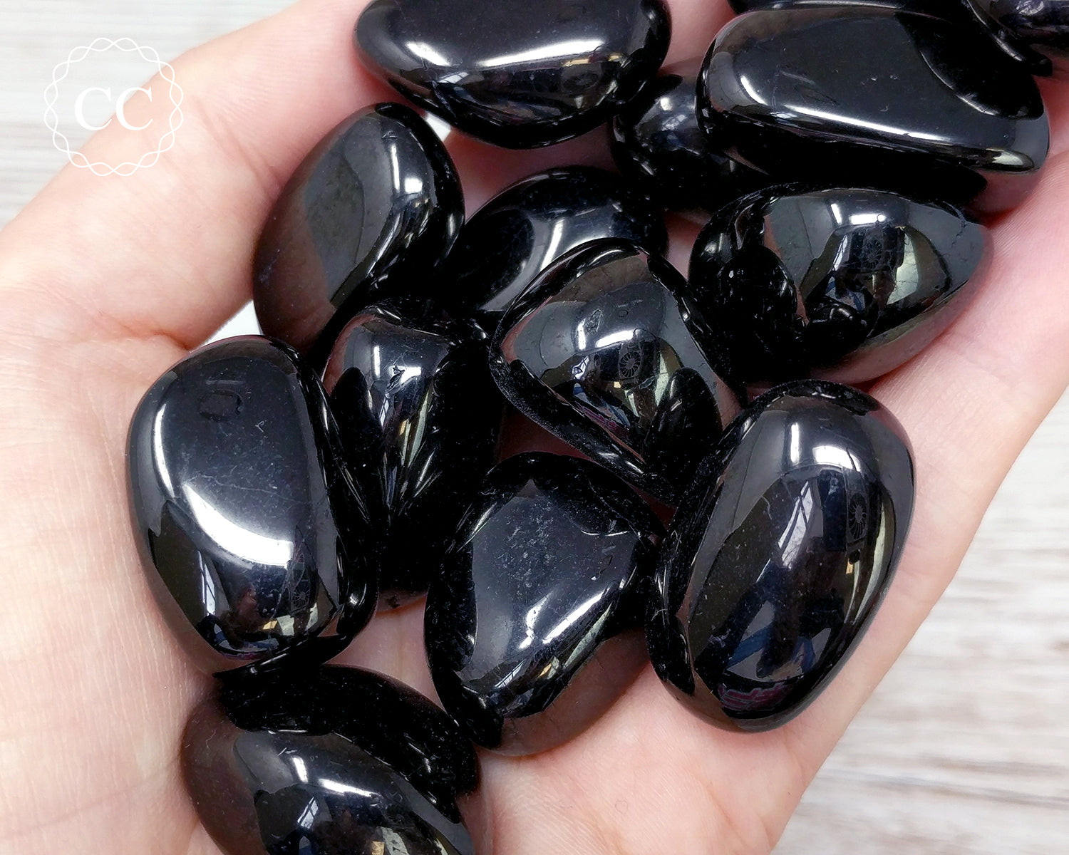 Jet Tumbled Crystal – The Citrine Circle