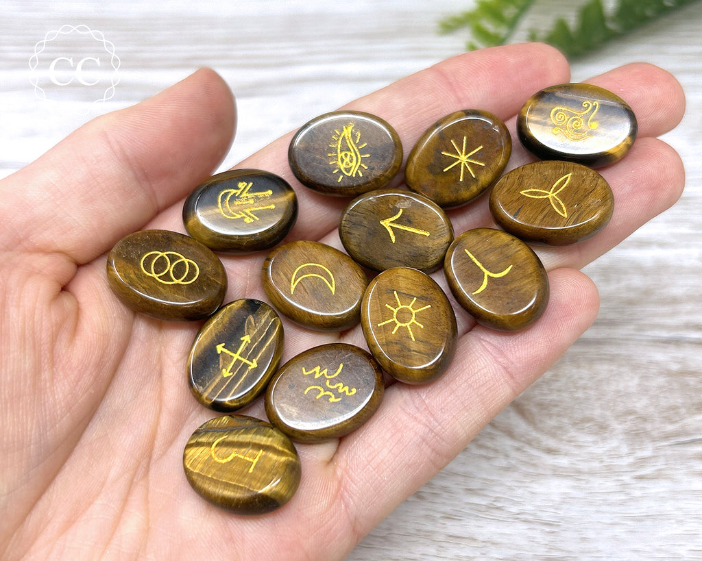 Tigers Eye Rune Set – The Citrine Circle