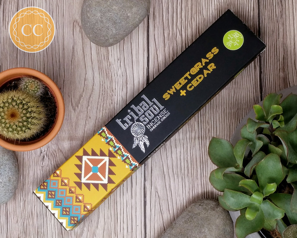 Sweetgrass & Cedar Incense Sticks - Tribal Soul – The Citrine Circle